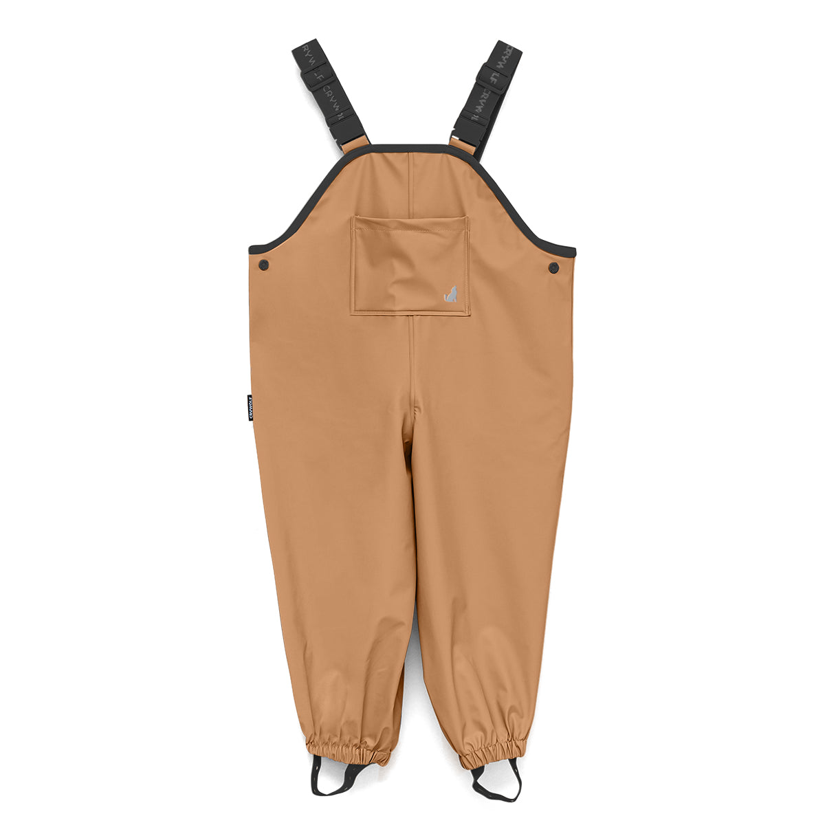 Crywolf Kids Rain Overalls | Waterproof & Adjustable | Tan 0-6 years ...