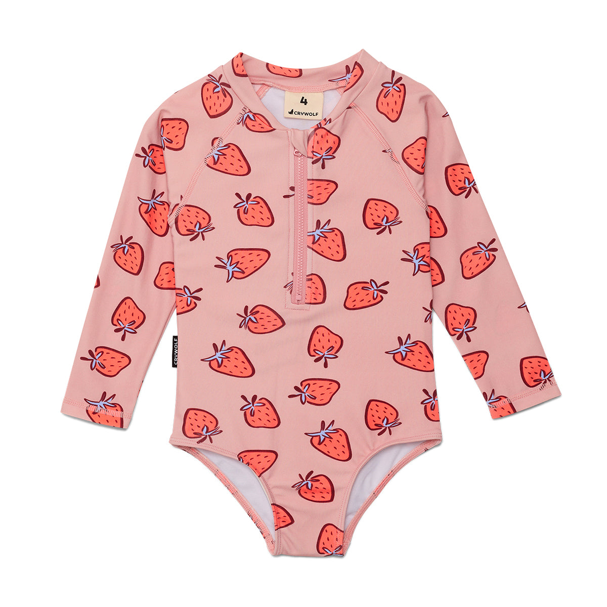 LONG SLEEVE SWIMSUIT Strawberry Splash – CRYWOLF (NZ)